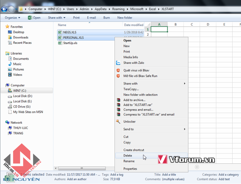 1️⃣【 2025 】Sửa Lỗi Excel: Sorry, We Couldn't Find PERSONAL.XLS. It Was Possible It Was Moved ...