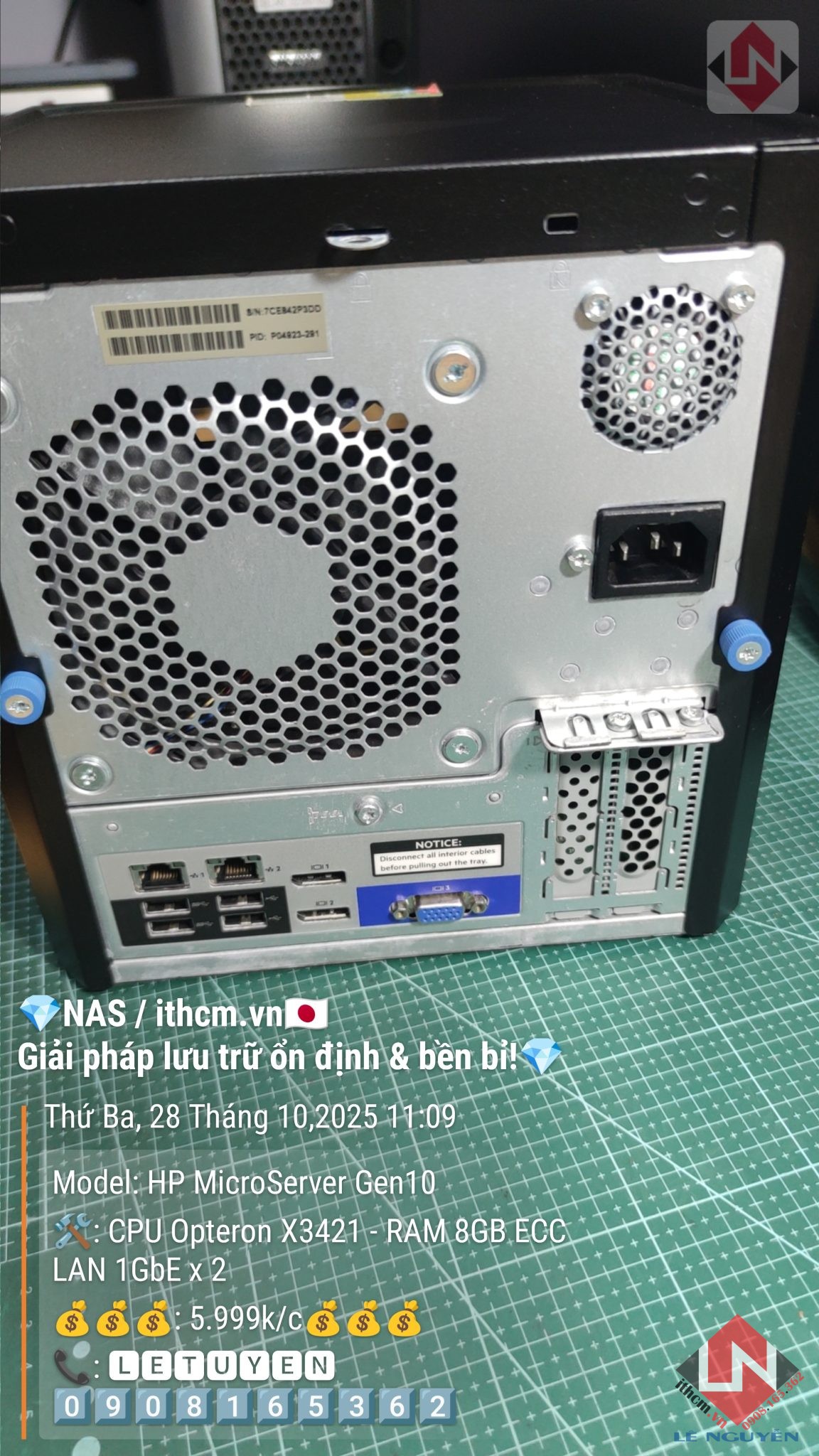 1️⃣【 2026 】HP MicroServer Gen10 X3421 - NAS Mini Bền Bỉ Lý Tưởng Làm ...